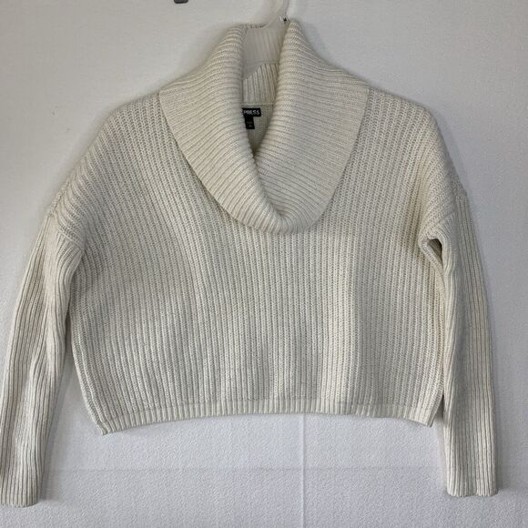 Express | Sweaters | Express Cowl Neck Sweater Small Cropped Cozy Y2k ...